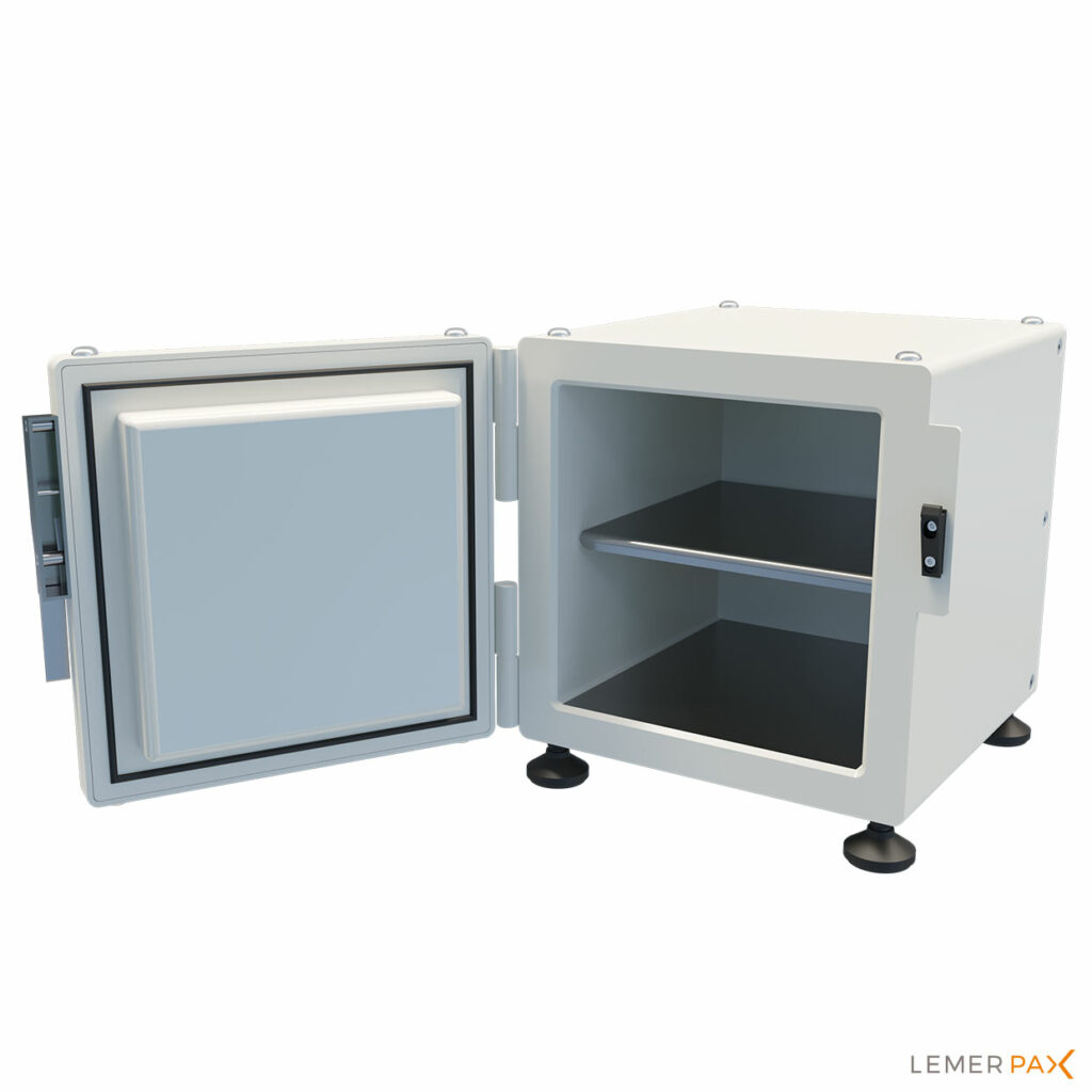 Shielded cabinet - radioactive source storage - Lemer Pax