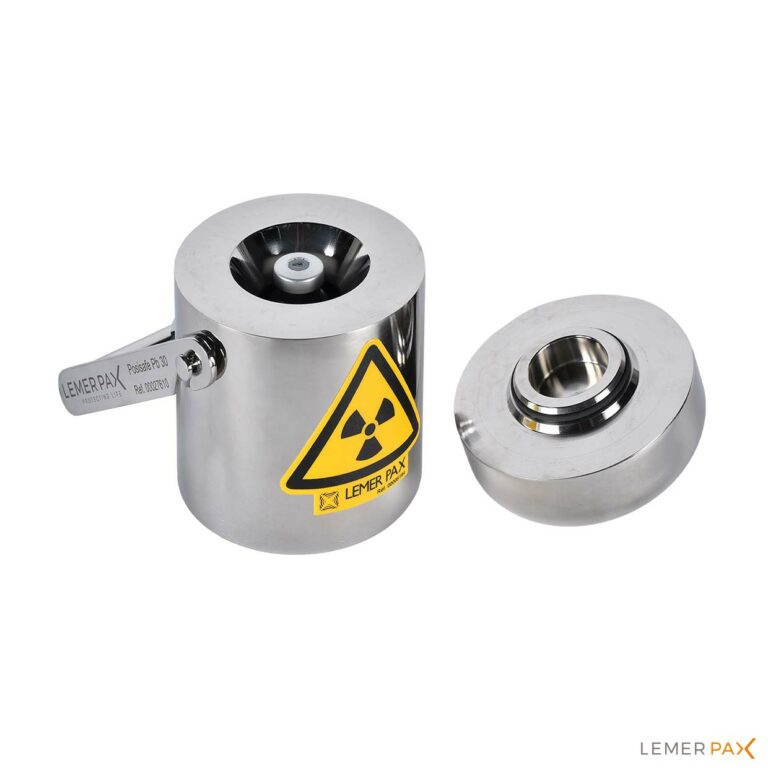 Shielded transport & storage containers for radioactive sources