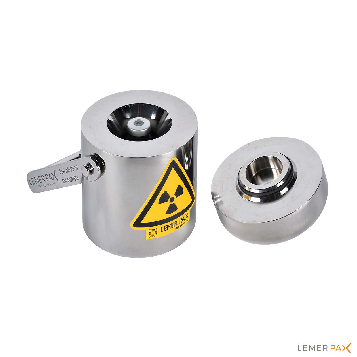 Shielded transport & storage containers for radioactive sources