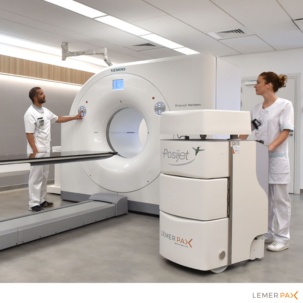 Posijet® injection unit for high energy radiopharmaceuticals