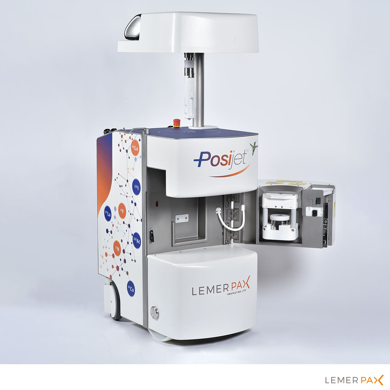 Posijet® injection unit for high energy radiopharmaceuticals