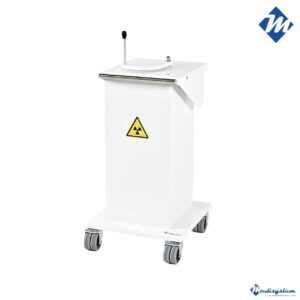 Easydrop - shielded waste bin for radioactive waste