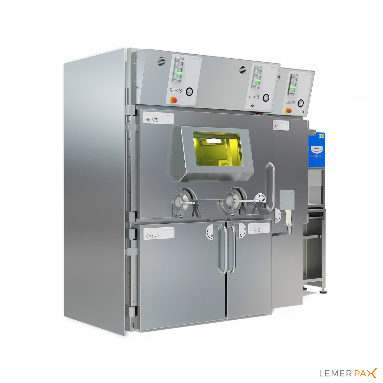 REP-75 hot cell - Isolator for dispensing and fractionating