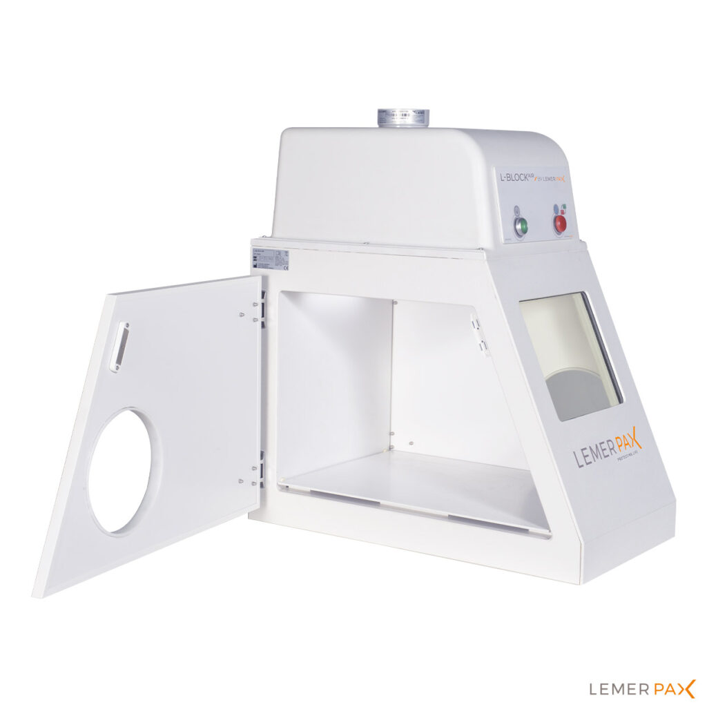 L-Block Air - mini work top shielded cabinet with overpressure