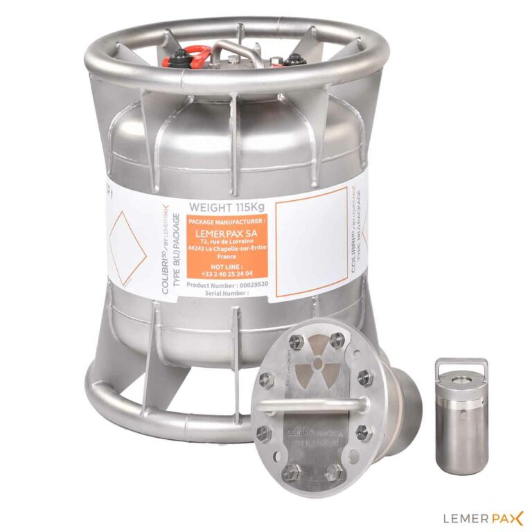 Shielded transport & storage containers for radioactive sources