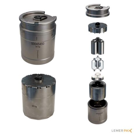 Shielded transport & storage containers for radioactive sources