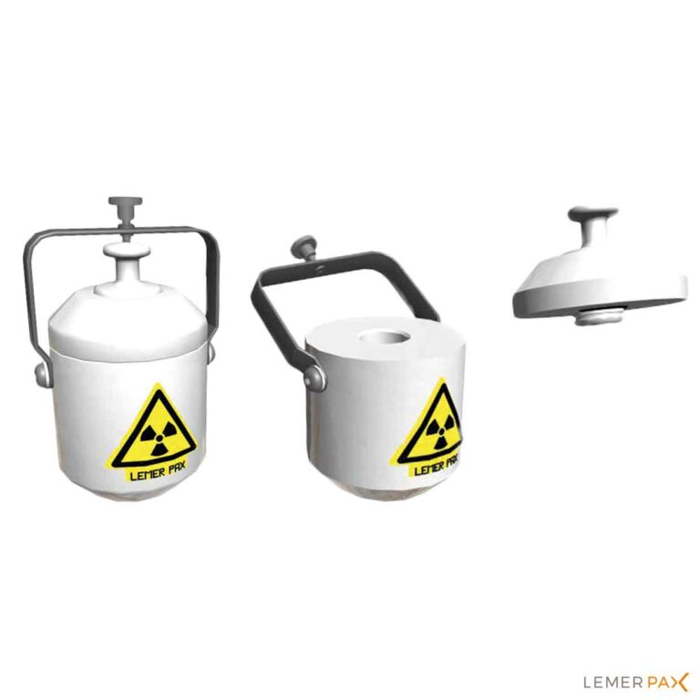 Shielded transport & storage containers for radioactive sources