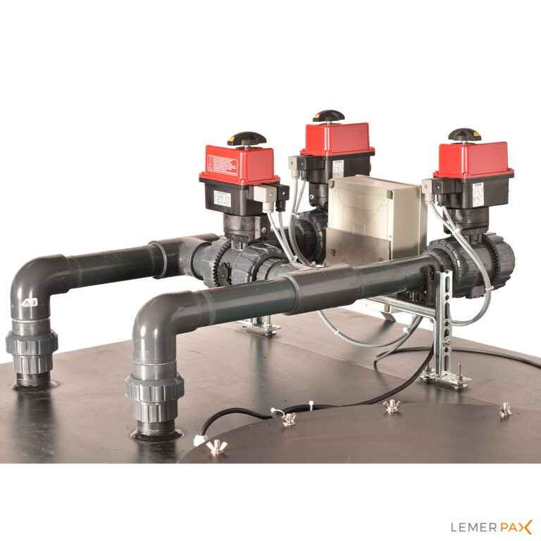Motorised valves for decay tanks - Lemer Pax